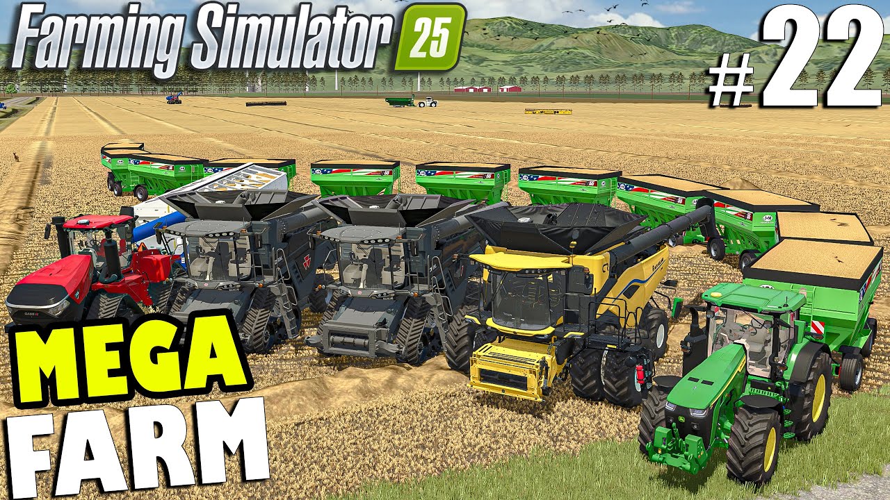 MEGA FIELD HARVEST (+330.000l of WHEAT) | MEGA FARM Challenge | Farming ...