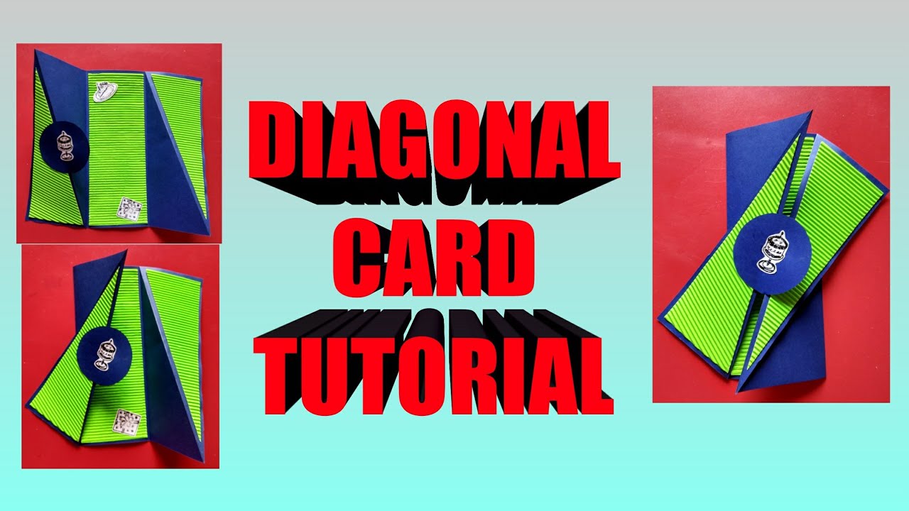 DIAGONAL CARD TUTORIAL - YouTube