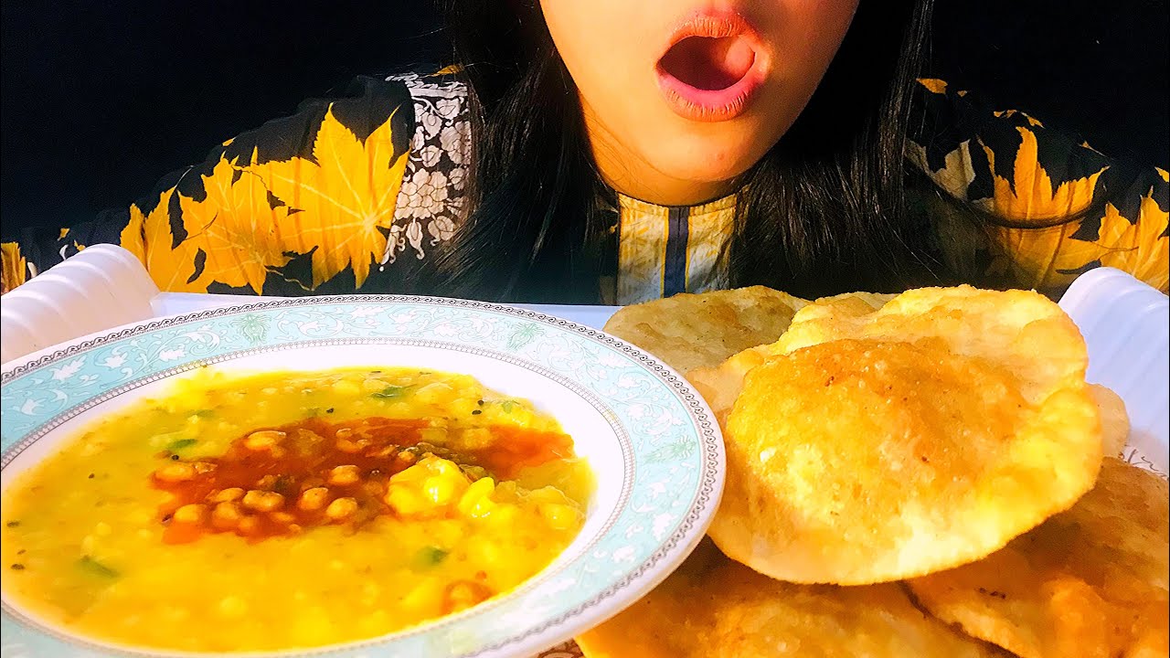 Asmr || eating kachori with alo ko tarkari || Pakistani food mukbang # ...