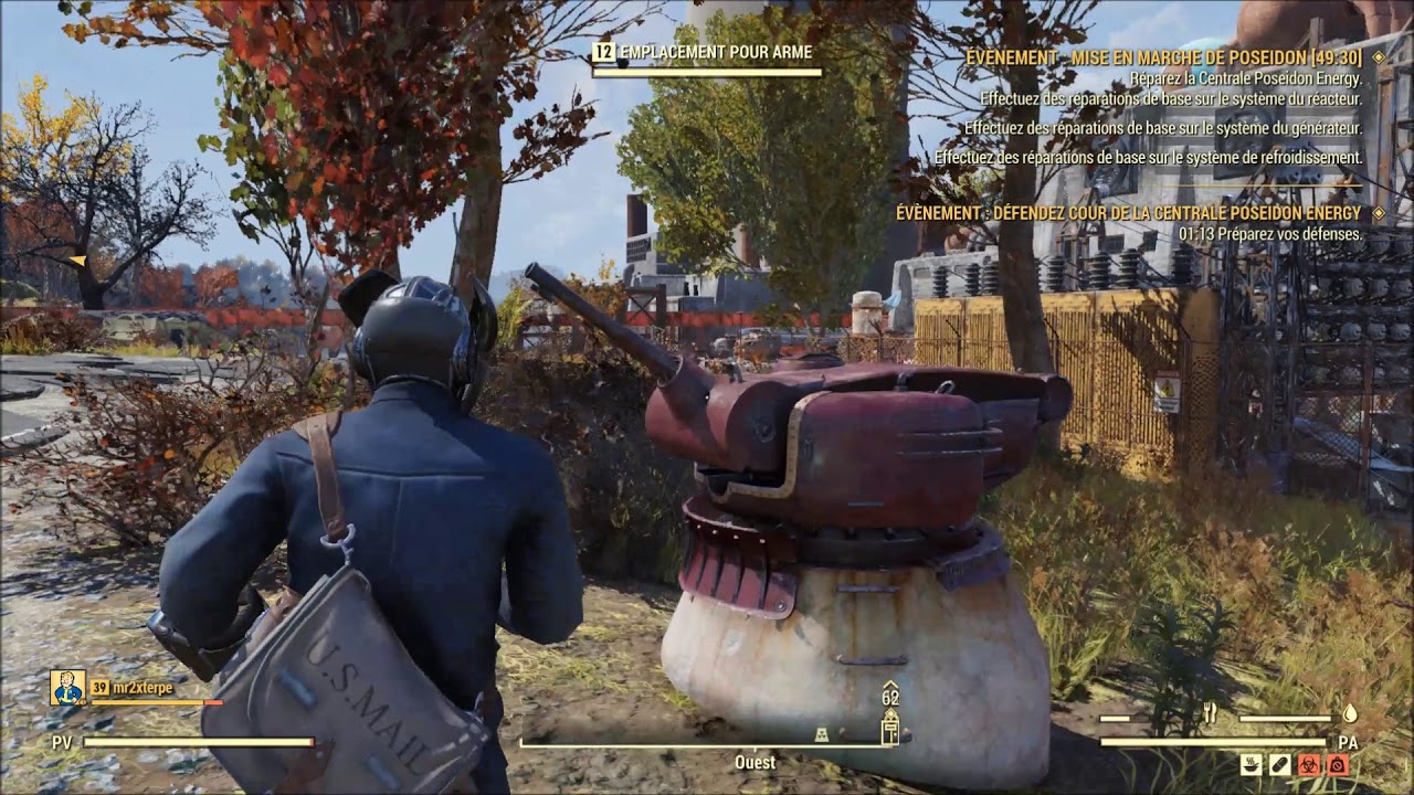 Fallout 76 notre base temporaire a la centrale Poséidon énergie - YouTube