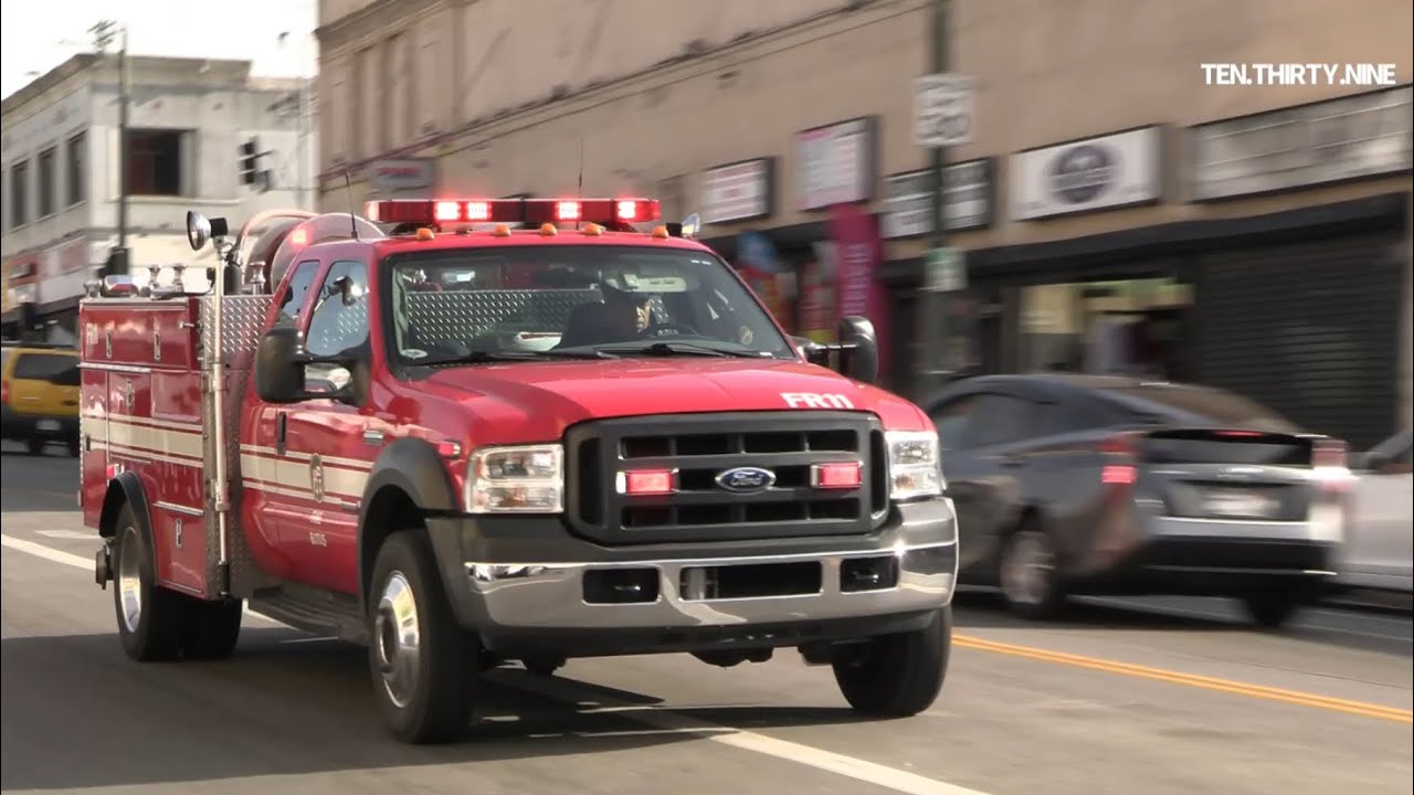 LAFD FAST RESPONSE 11 RESPONDING FROM HEADQUARTERS - YouTube