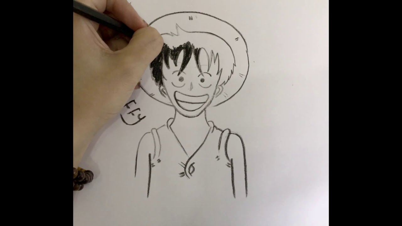 رسم انمي سهل رسم شخصية الأنمي لوفي Drawing Luffy Youtube