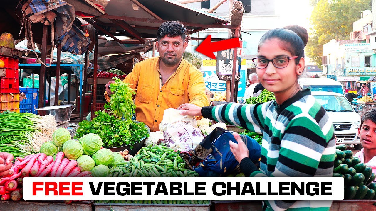 FREE Vegetable Challenge 😱 | फ्री में सब्जियां ली | Social Experiment ...