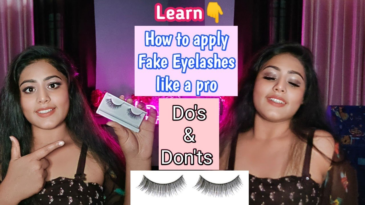 How to apply false eyelashes | How to wear fake eyelashes # ...