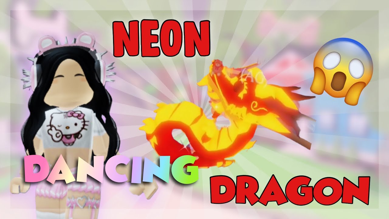 OMG, I MADE A NEON DANCING DRAGON! *Adopt me* - YouTube