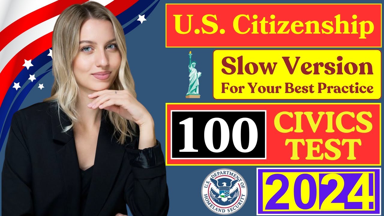 2024 Random USCIS Complete 100 Civics Test, Citizenship Test, Question ...