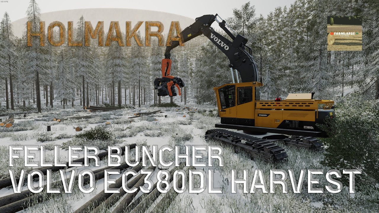 VOLVO EC380DL & John Deere Feller Buncher FIRST USE l FS22 l FORESTRY ...