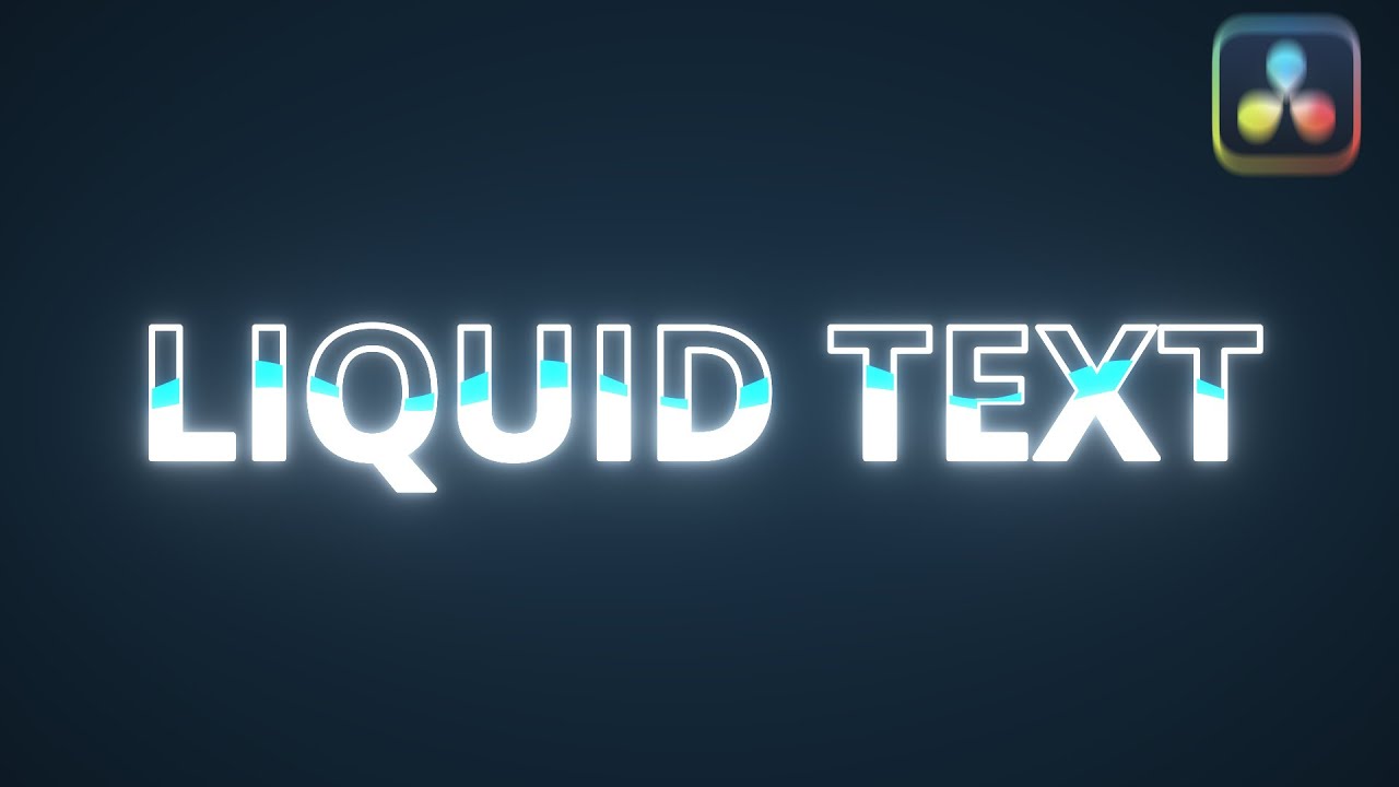 Liquid Text Animation in Davinci Resolve - YouTube