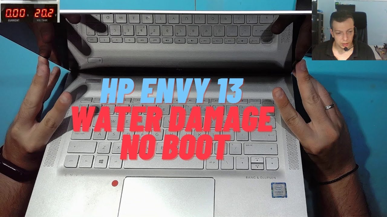 HP ENVY 13-AB water damage repair - YouTube