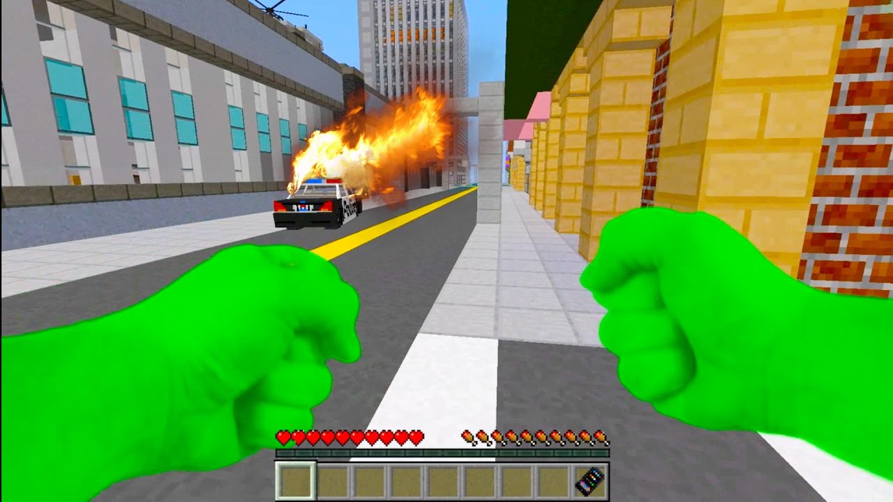 Realistic Minecraft - HULK SMASH!!!! - YouTube