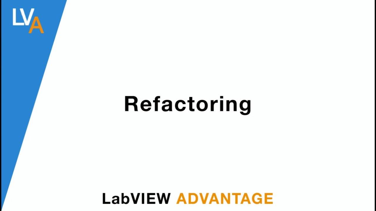 How to refactor code - LabVIEW - YouTube