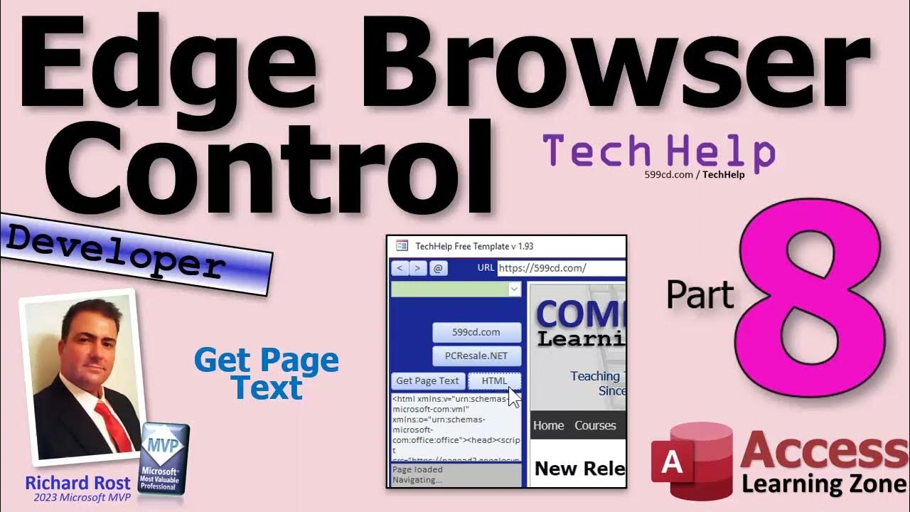 Using the New Edge Browser Control in Microsoft Access, Part 8: Get Page Text - YouTube