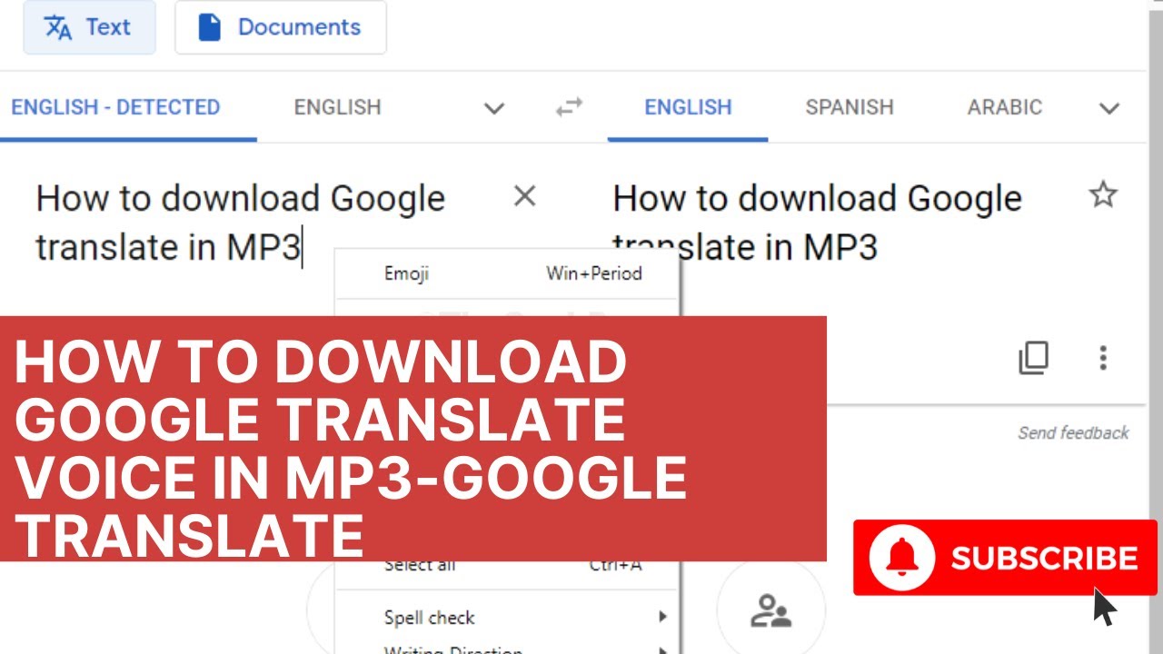 How to download google translate voice in mp3-google translate - YouTube