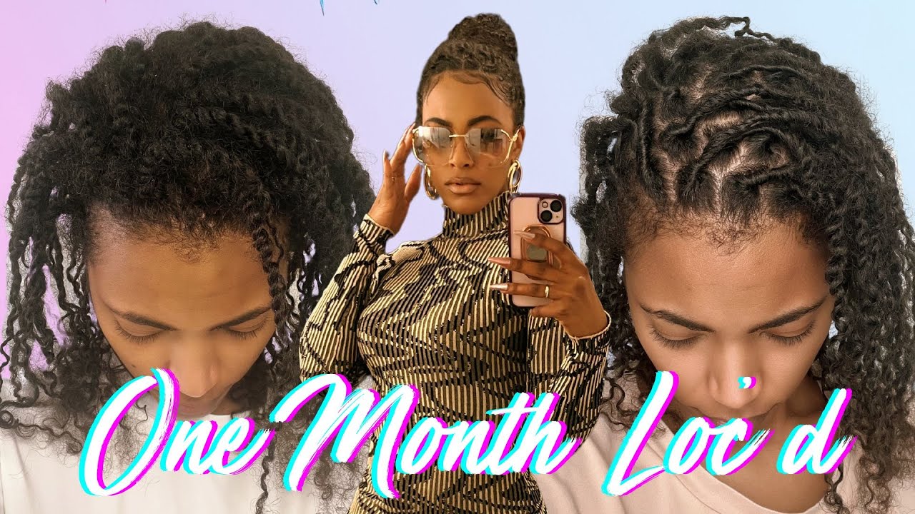 1 Month Loc Update + First Retwist | TWO STRAND TWIST STARTER LOCS ...
