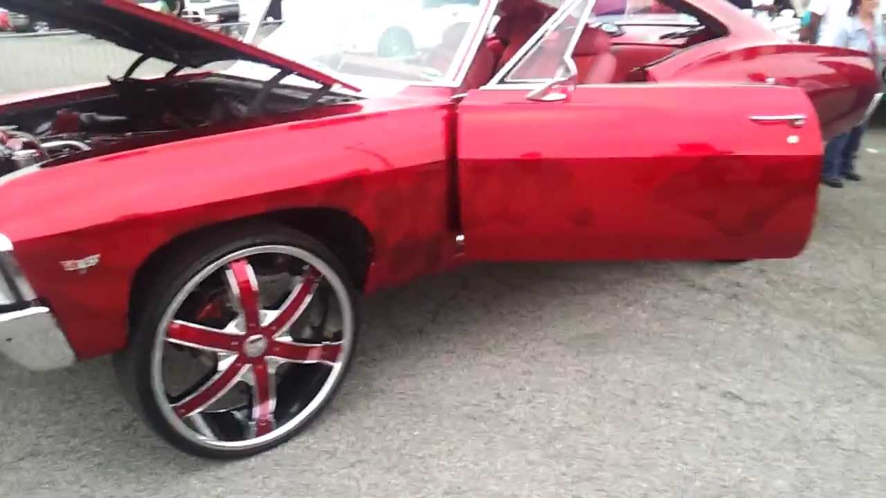 1967 Chevy Impala SS on 26s Kandy Red - YouTube