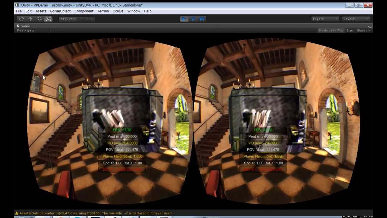 Oculus Rift + xtion real world pass-through test - YouTube