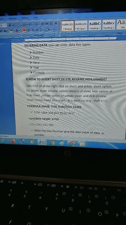 REWANT COMPUTER CLASS Microsoft//# ms word .part 3 - YouTube