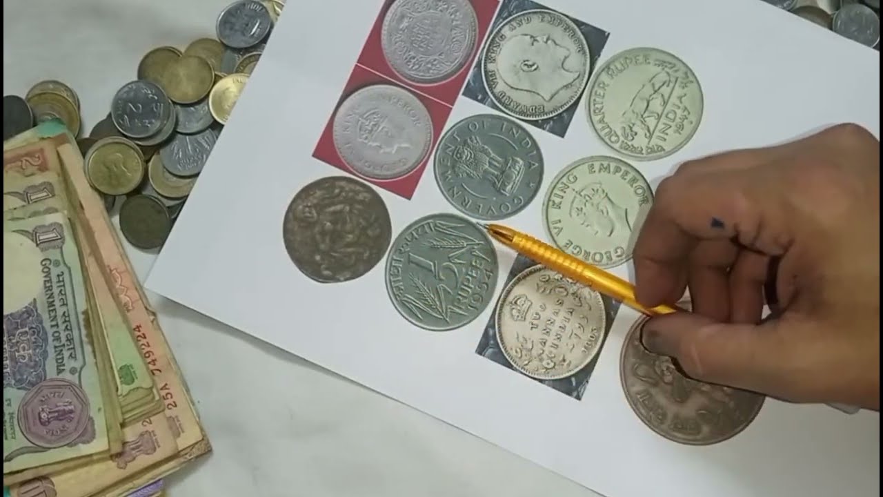 Old 1/2 Rupees coin | Year 1954 | subscriber Manoj Kumar coin value ...