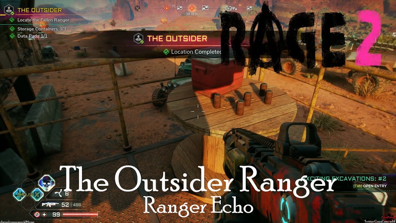 The Outsider Ranger Location - Ranger Echo - RAGE 2 Side Mission - YouTube