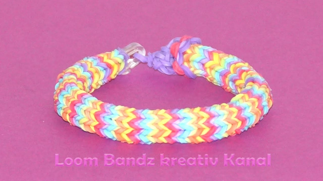 Loom Bandz Hexafish Armband, Anleitung deutsch - YouTube