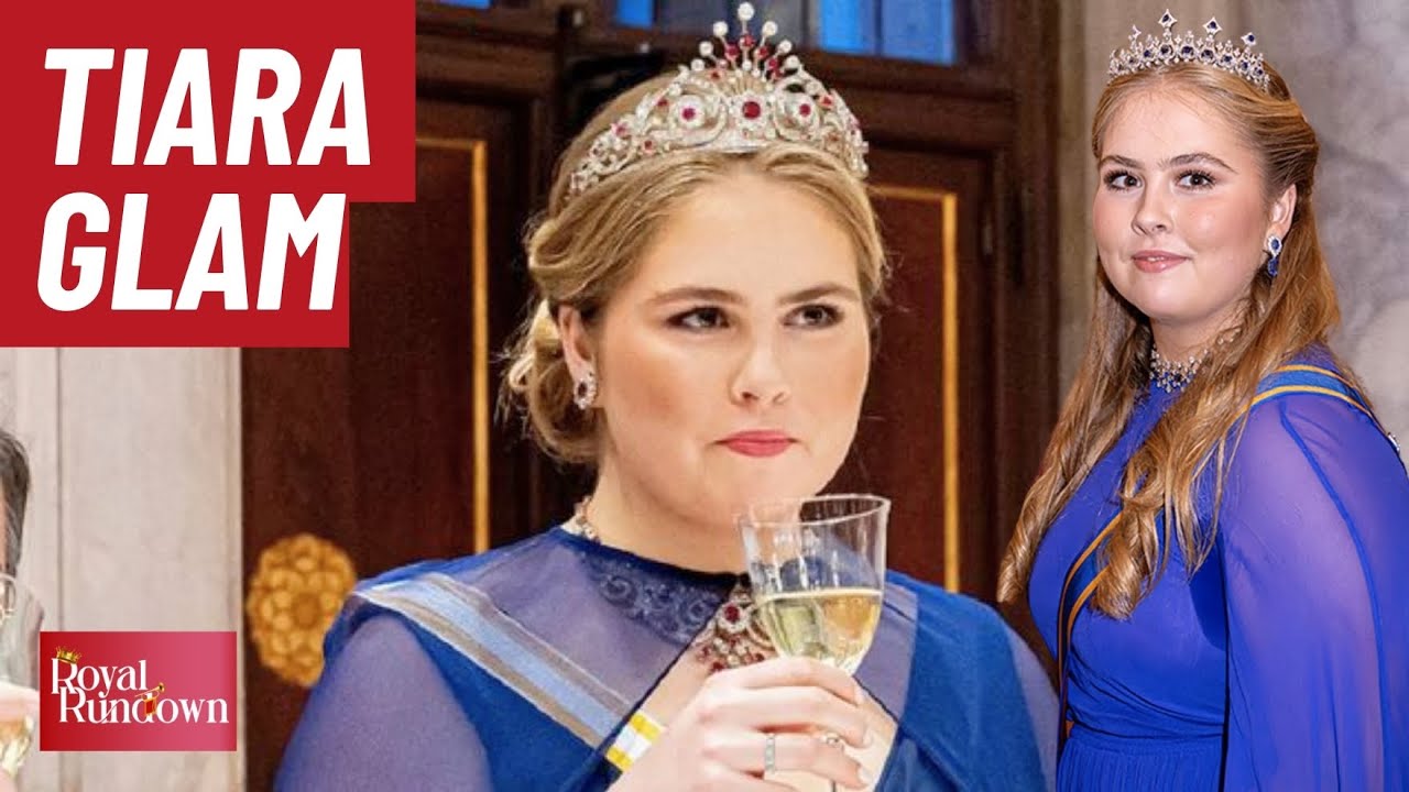 Princess Catharina-Amalia Stuns in Tiara Debut at First State Banquet ...