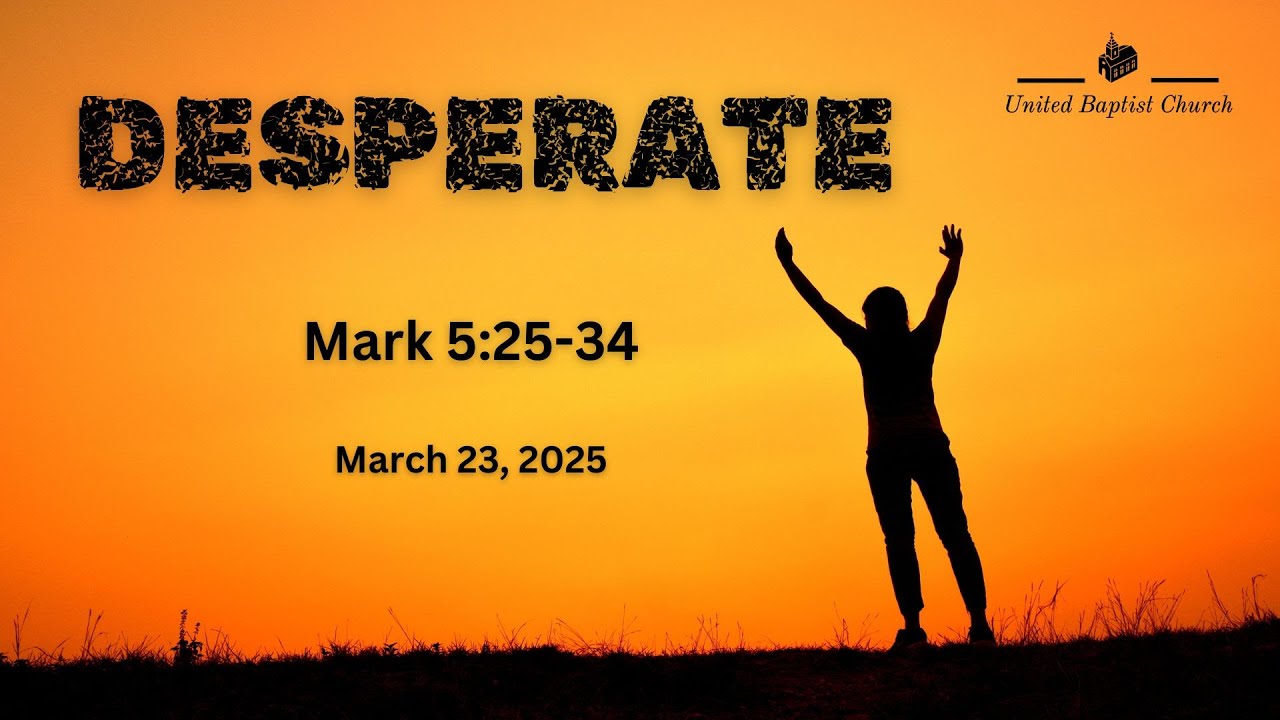 UBC March 23, 2025 Sermon "Desperate" by Pastor Marcos #gastonianc # ...