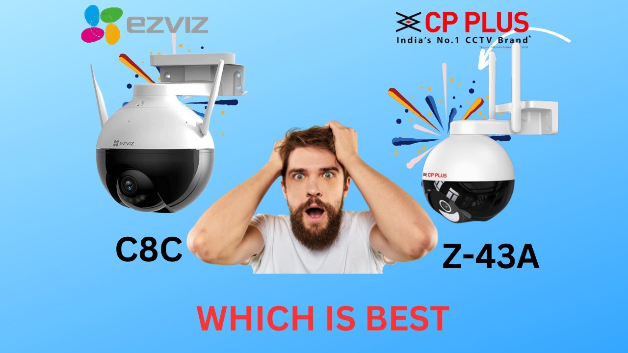 CPPLUS EZYCAM Z43A Comparison with EZVIZ C8C WIFI CAMERA - YouTube