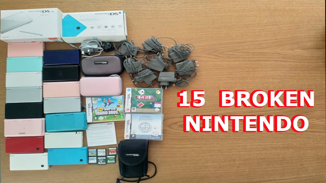 I Bought 15 BROKEN Nintendo DS . // unboxing-basic test - YouTube
