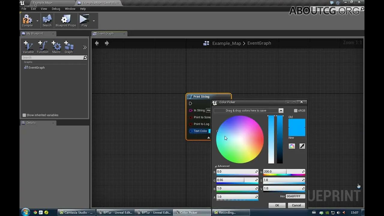 UE4 02 001 蓝图变量基础 EventBeginPlay&PrintString A - YouTube