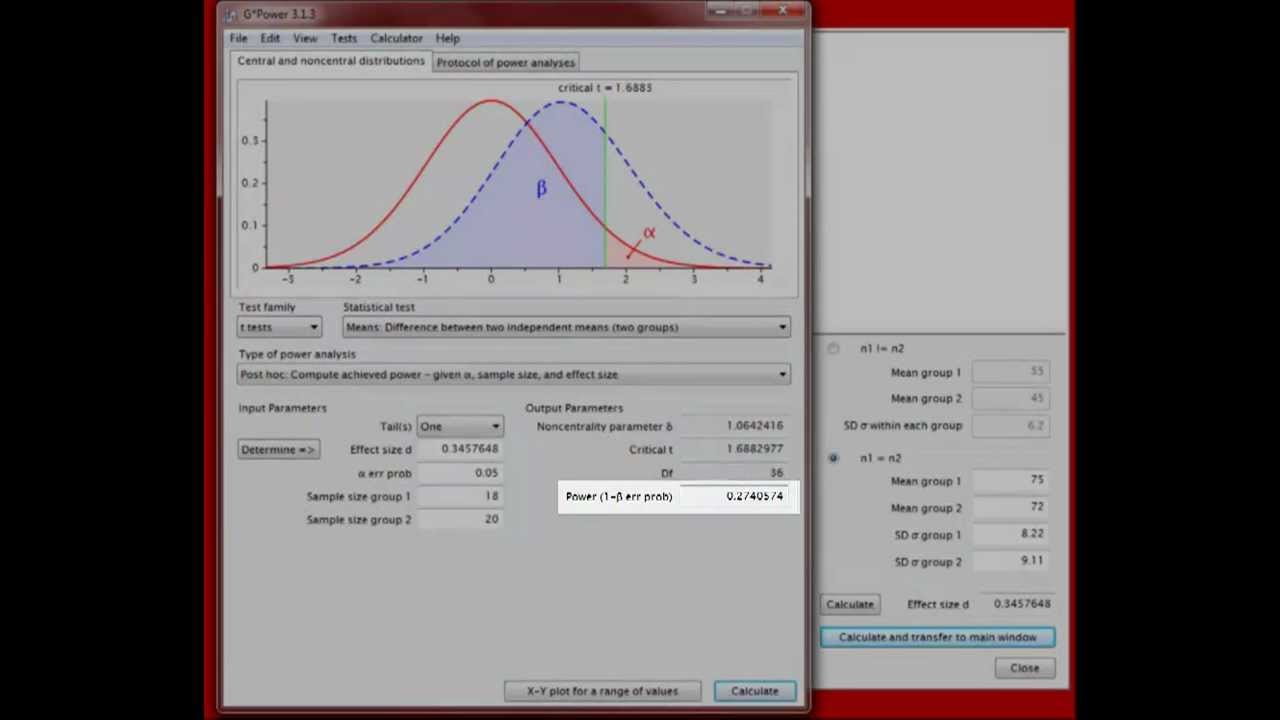 PSY 294: G*Power tutorial (t-tests) - YouTube