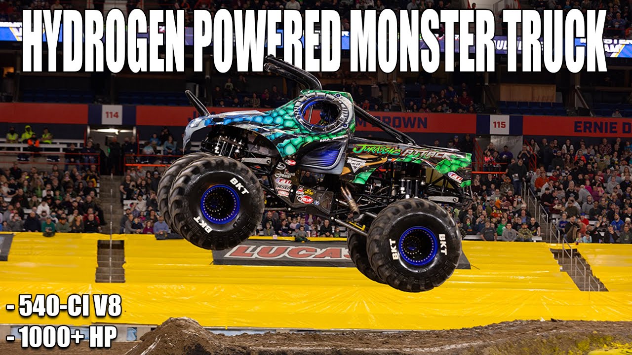 The Hydrogen-Powered Beast: A 540Ci V8 Hydrogen Monster Truck - YouTube