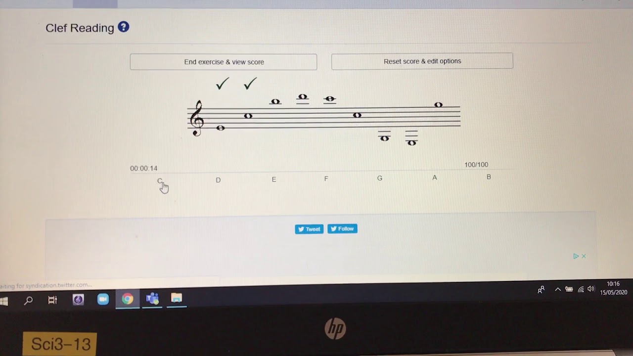 Teoria - Instructions to help with using Clef Reading - YouTube