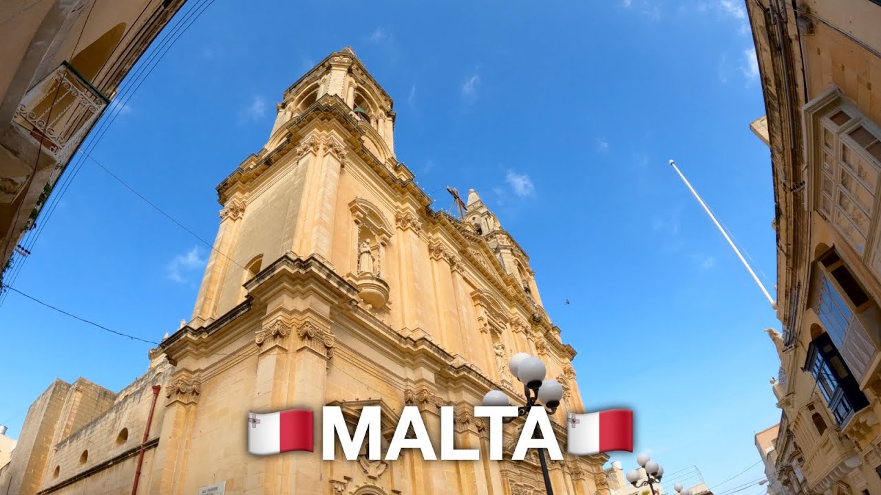 Exploring Malta - 4K 60 FPS Walking Tour in February 2023 - YouTube