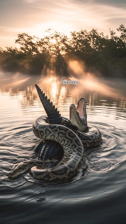 Natural Explore | Giant Python vs Alligator in Everglades, Florida # ...