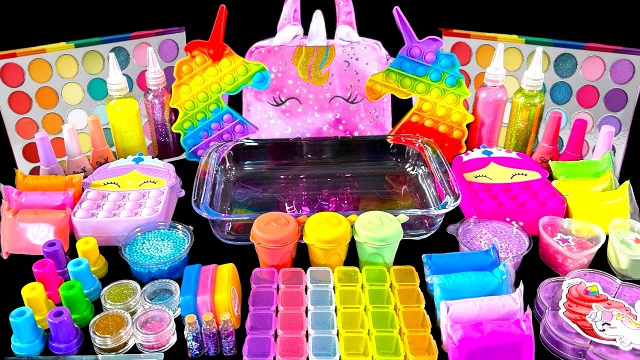 🌈Slime Mixing Random With Piping Bags|Mixing Rainbow Things Into Slime! |Satisfying Slime Videos ...