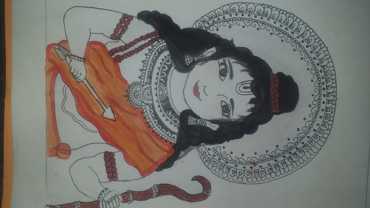 buttelfull little ram ji drawing /cute little ram - YouTube