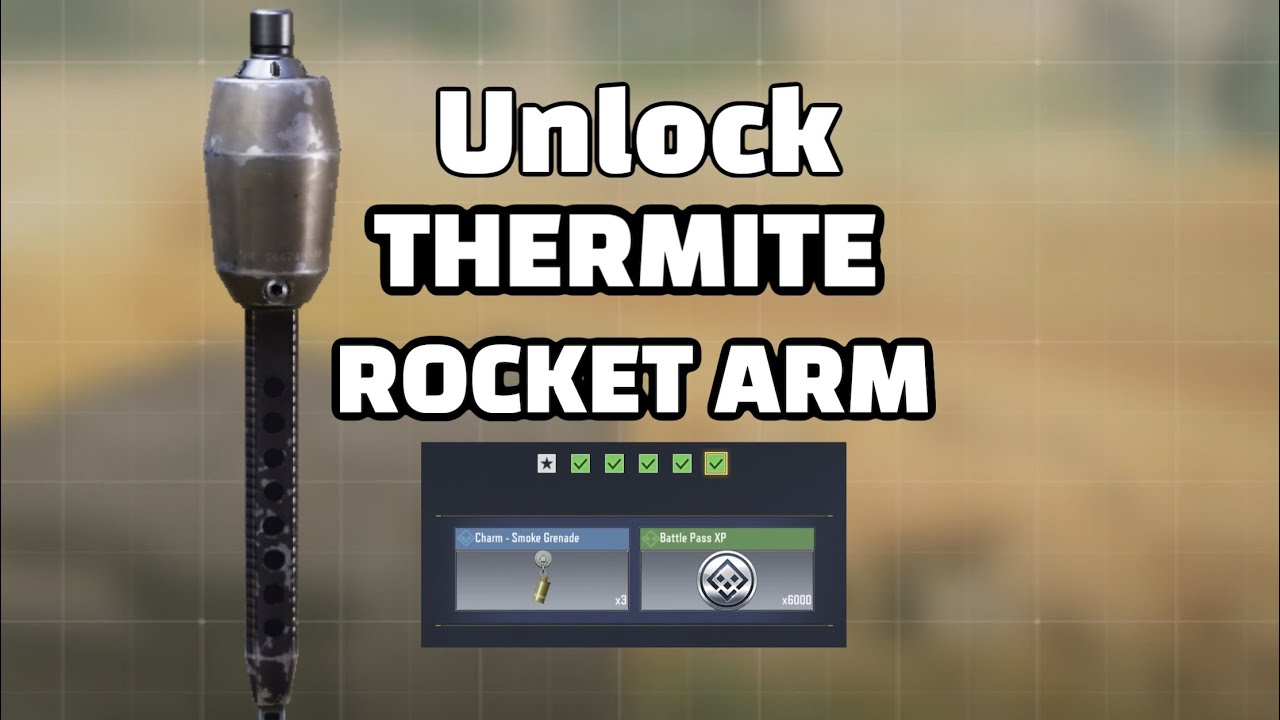 Call of duty mobile How to unlock THERMITE ( ROCKET ARM ) Step by Step ...