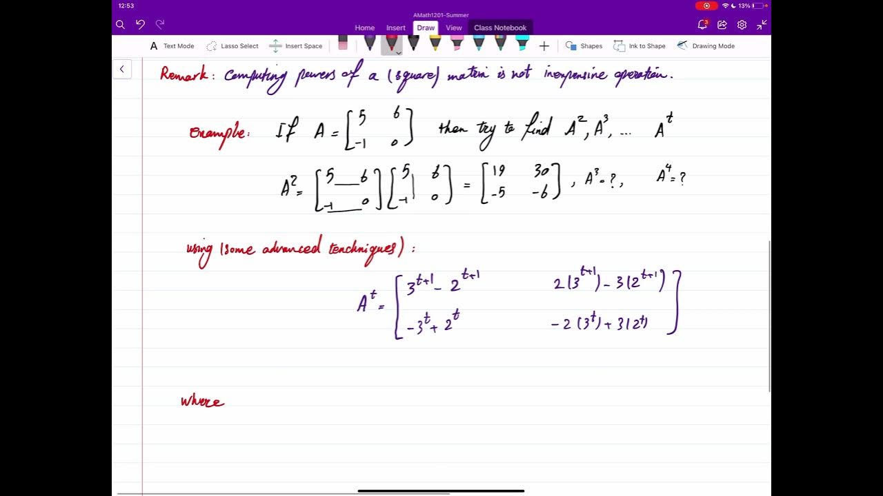 Labtube-(1201)-Vector valued linear recursion - YouTube