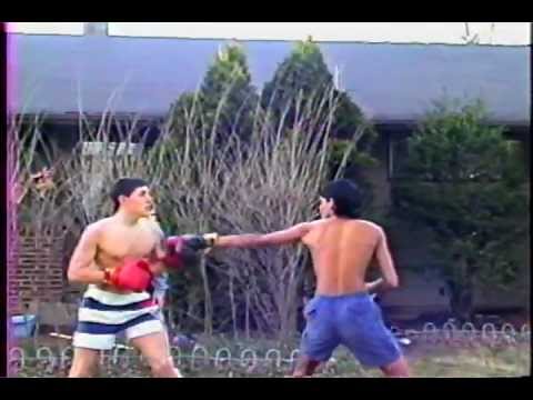 Backyard Boxing // 4th round KO - YouTube
