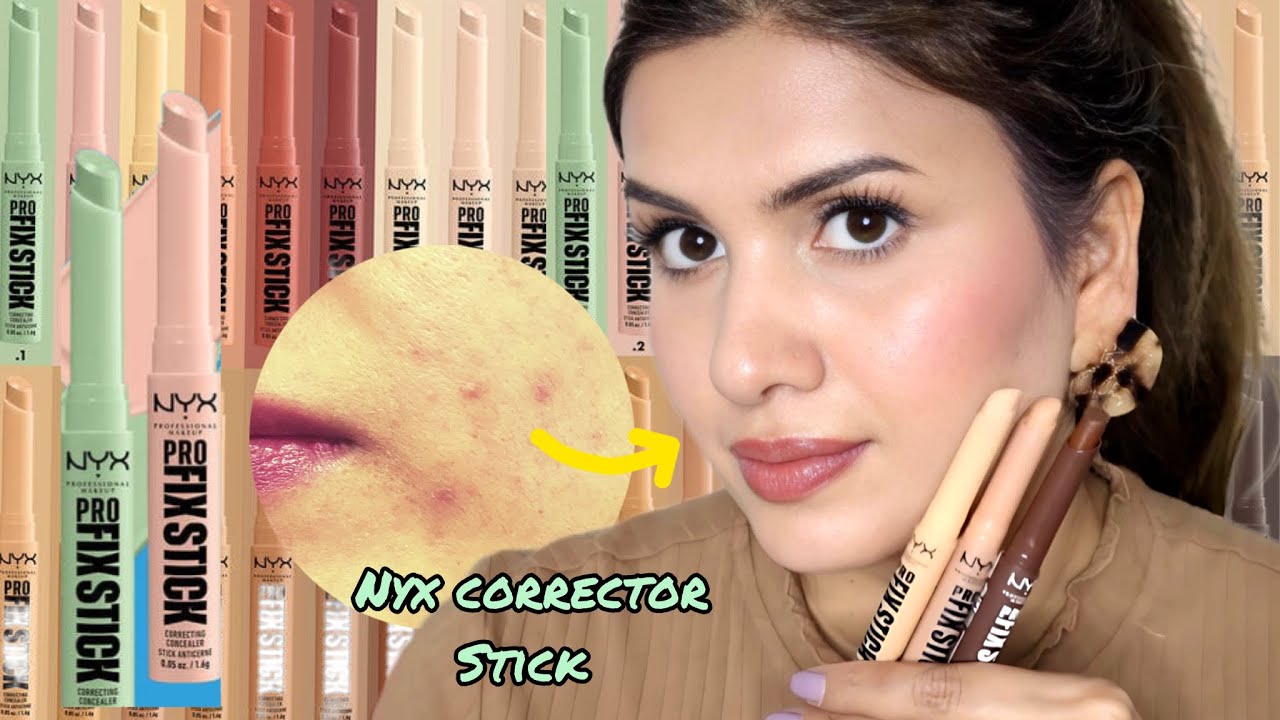 NYX PRO FIX STICK CORRECTING CONCEALER SWATCHES | REVIEW | Application ...