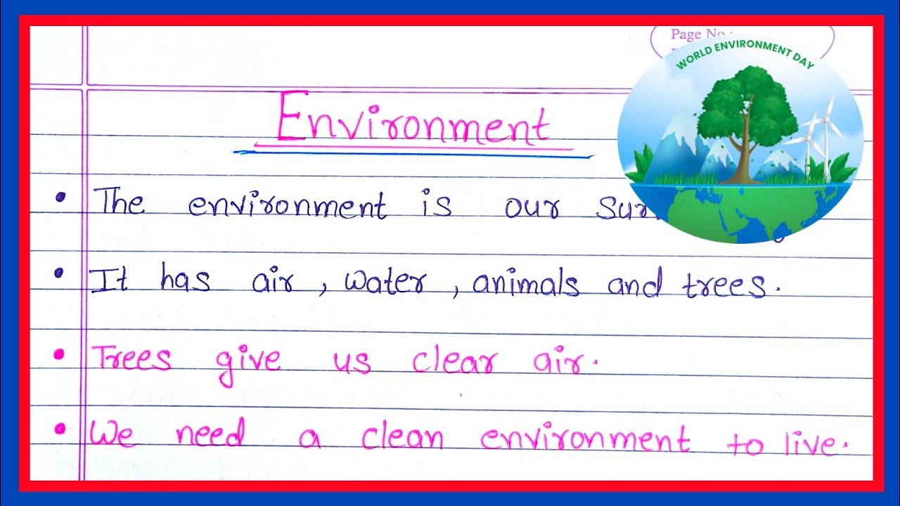 10 Lines on Environment in English || Environment Essay Writing ...
