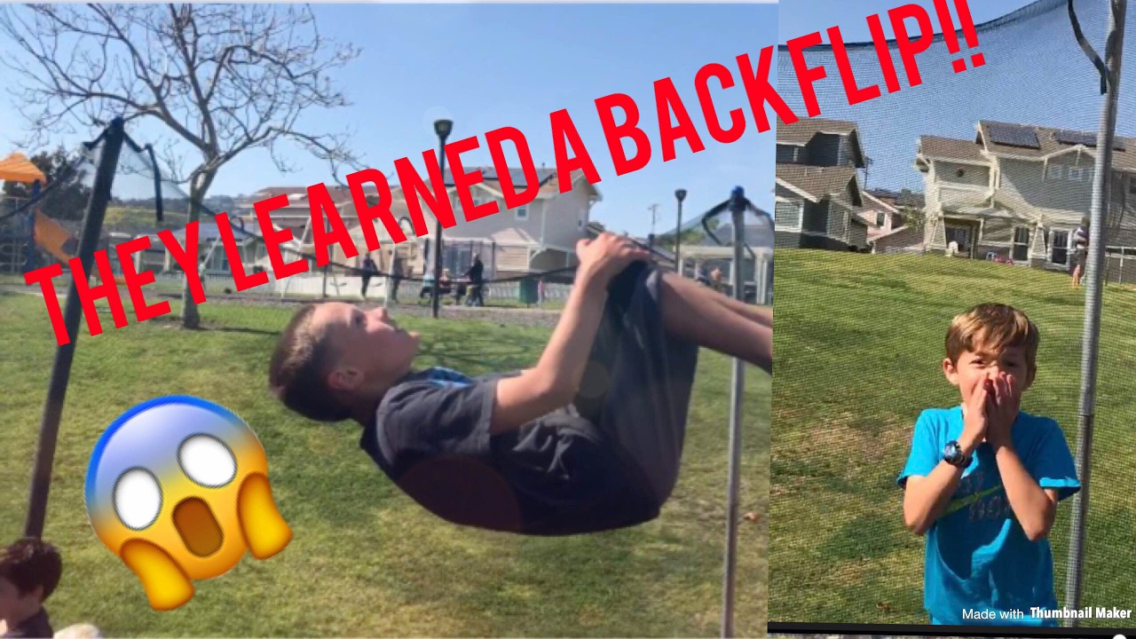 Teaching 2 Kids A Backflip!! - YouTube