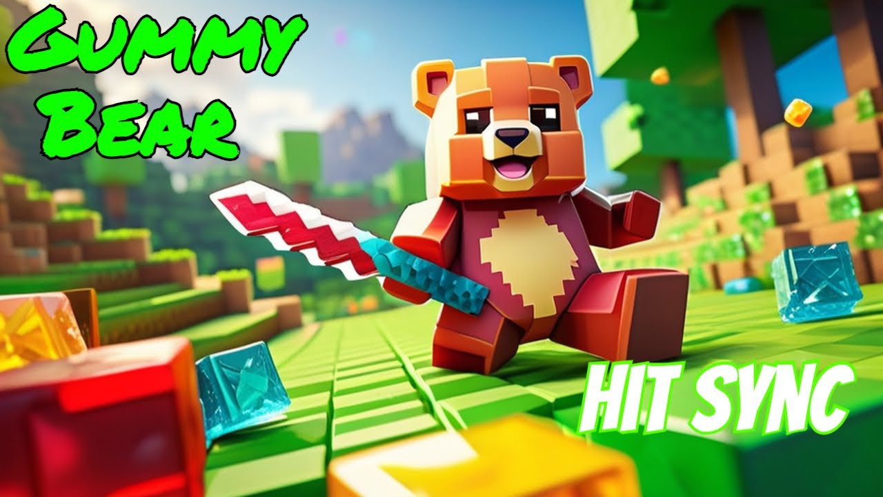 The Gummy Bear Song Minecraft Hit Sync (Hitting diamond 3 title) - YouTube