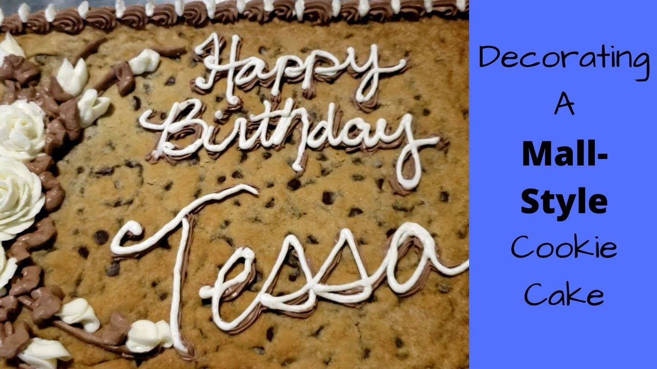 Decorating a Giant Cookie Cake... Mall-Style - YouTube