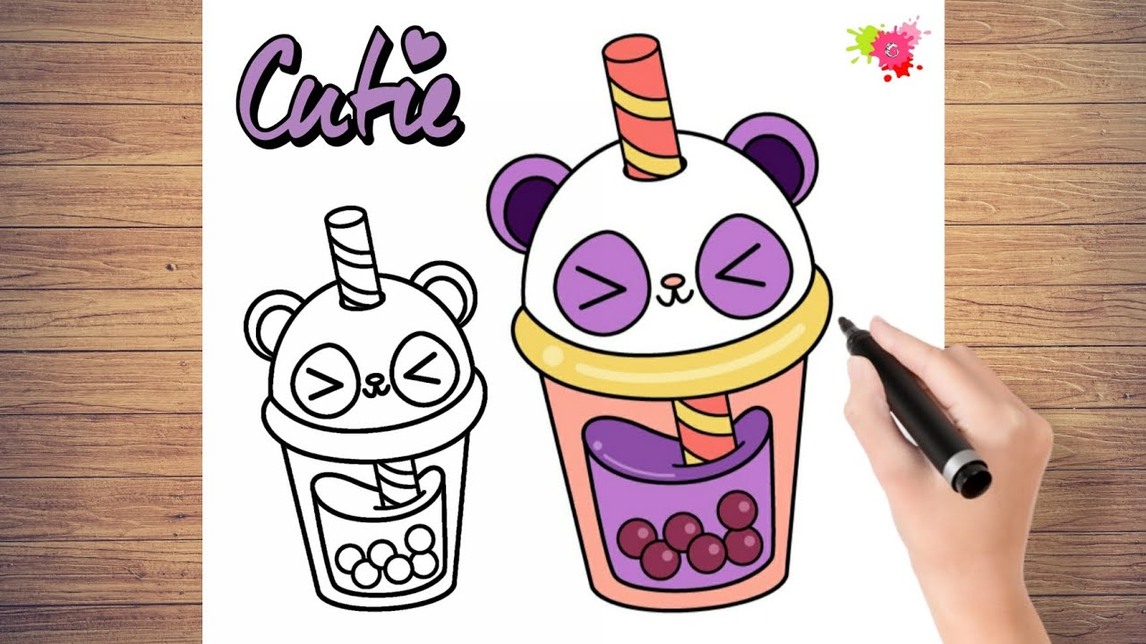 How to draw a Cute Cold drinks for kids | Step by Step - YouTube
