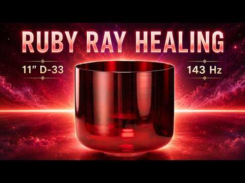 143 Hz Sacral Reset | Deep Ruby Ray Crystal Bowl Healing