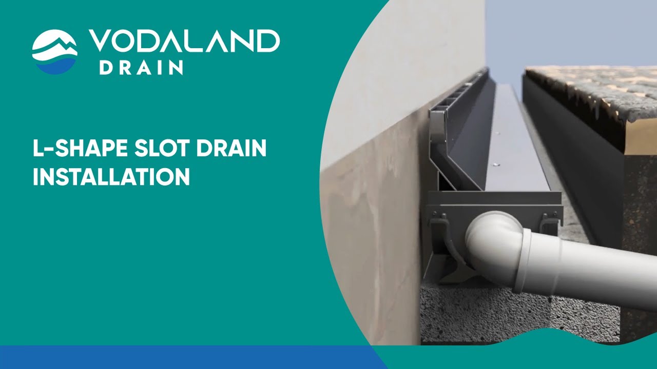 Vodaland - SLOT Drain L-type installation - YouTube