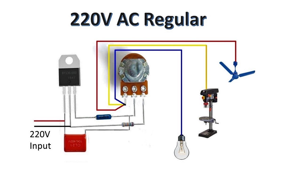 220V AC Regulator Circuit | AC Voltage Adjustable Controller - YouTube