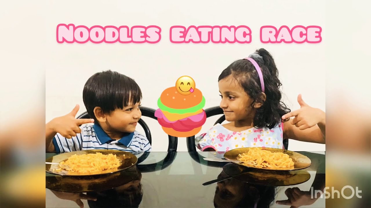 Noodles Eating Race - YouTube