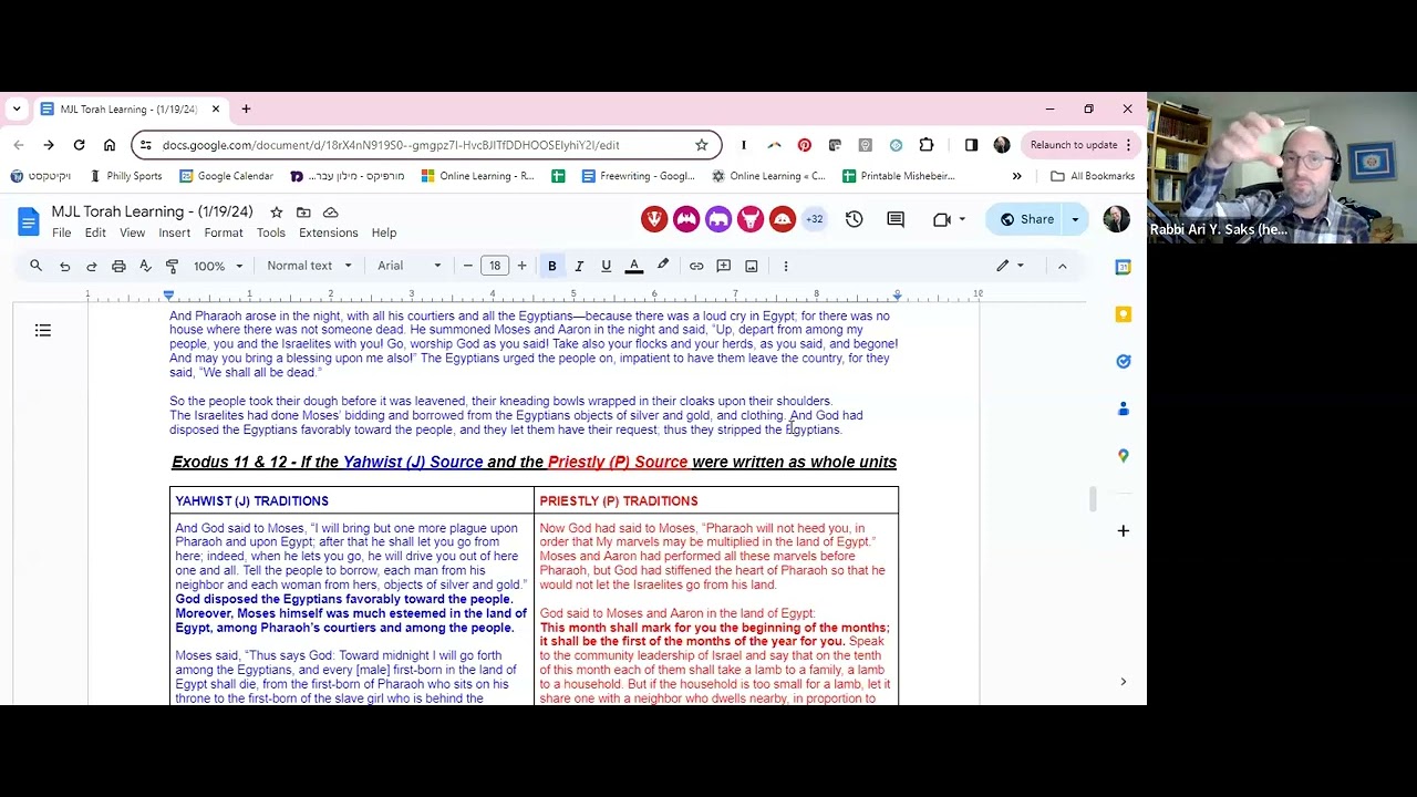 Parshat Bo, Torah Study with Rabbi Ari Saks - YouTube